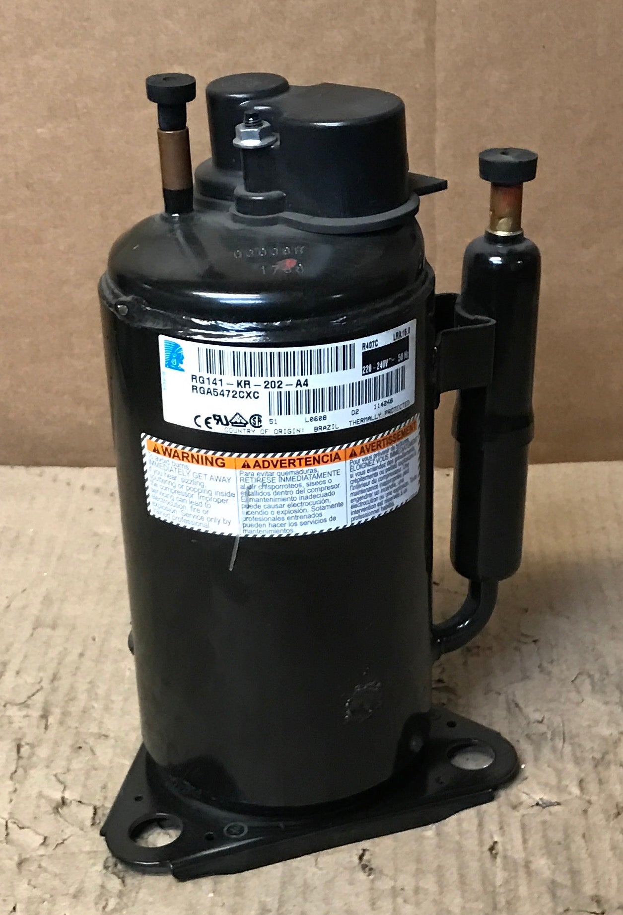 1/2 TON AC/HP ROTARY COMPRESSOR 220-240/50/1 R-407C – Surplus City Liquidators