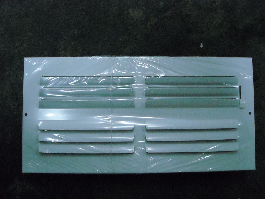 14" X 6" STEEL/WHITE 2 WAY CURVED-BLADE SIDEWALL OR CEILING REGISTER ...