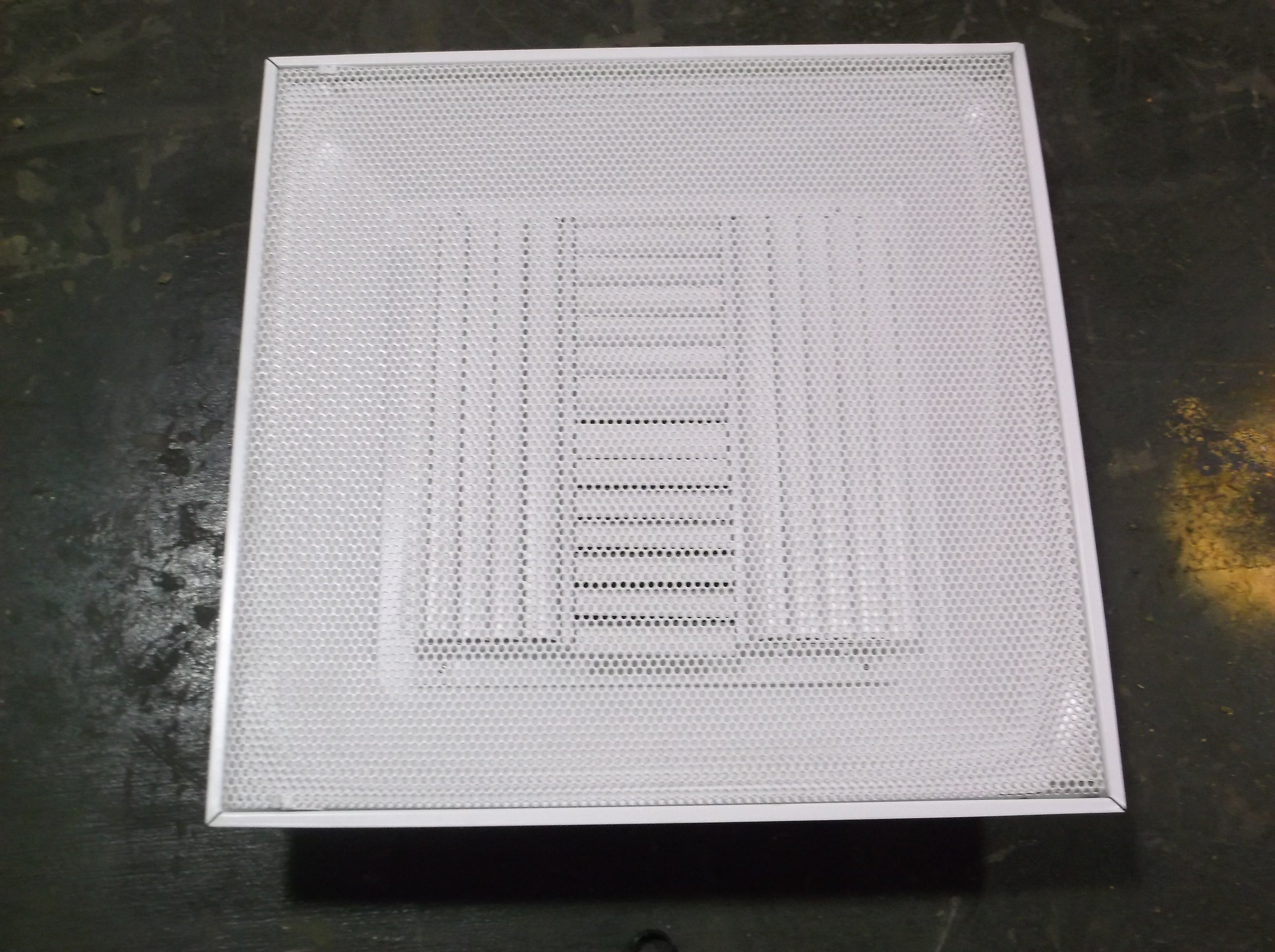 24" T-BAR PERFORATED SUPPLY DIFFUSER, CURVED BLADE 14" COLLAR – Surplus ...