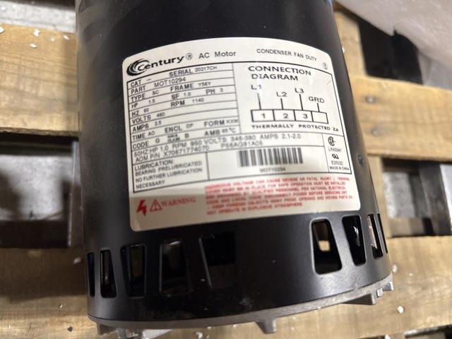 1.5 HP Commercial Fan Motor; 460/60/3, 1140 RPM – Surplus City
