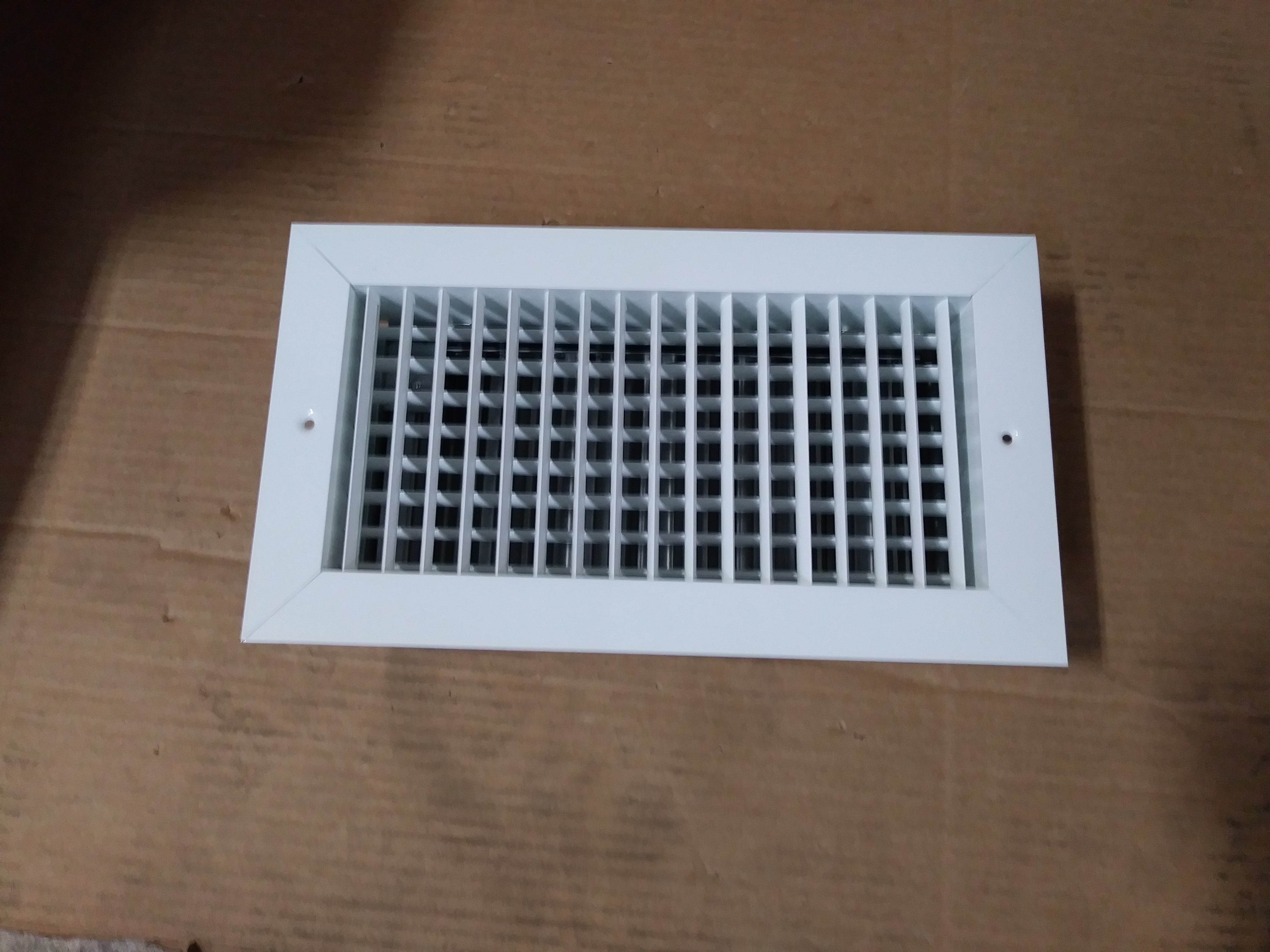 12" X 6" ALUMINUM/WHITE VERTICAL HORIZONTAL REGISTER W/OBD – Surplus ...