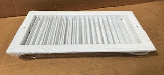 8" X 16" WHITE STEEL SINGLE DEFLECTION VERTICAL SUPPLY REGISTER/W MULT ...