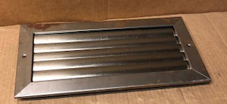 6" X 14" SILVER STEEL 1-WAY CURVED BLADE SIDEWALL/CEILING REGISTER/W M ...