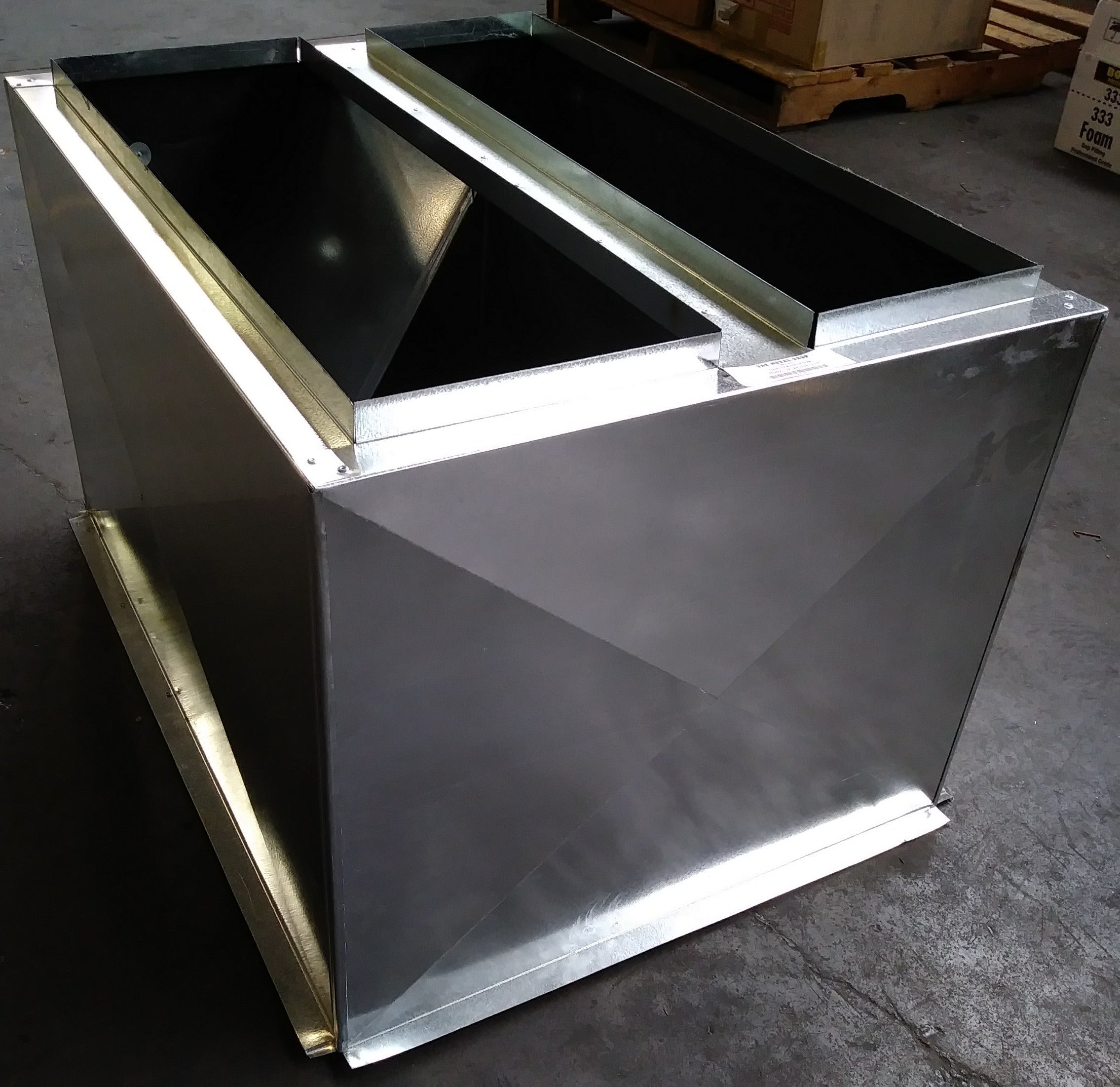 3-5 TON PACKAGE UNIT RETURN/SUPPLY ADAPTOR WITH 1" LINER, 24 GAUGE ...