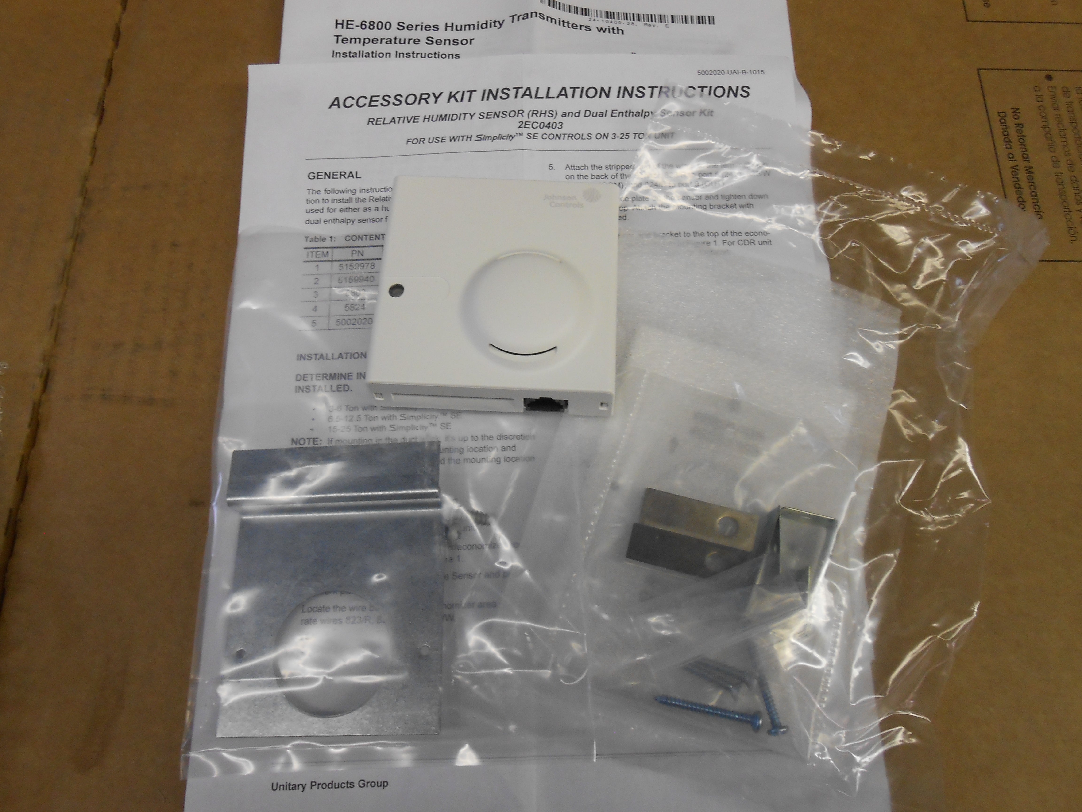 RELATIVE HUMIDITY SENSOR(RHS) AND DUAL ENTHALPY SENSOR KIT – Surplus ...