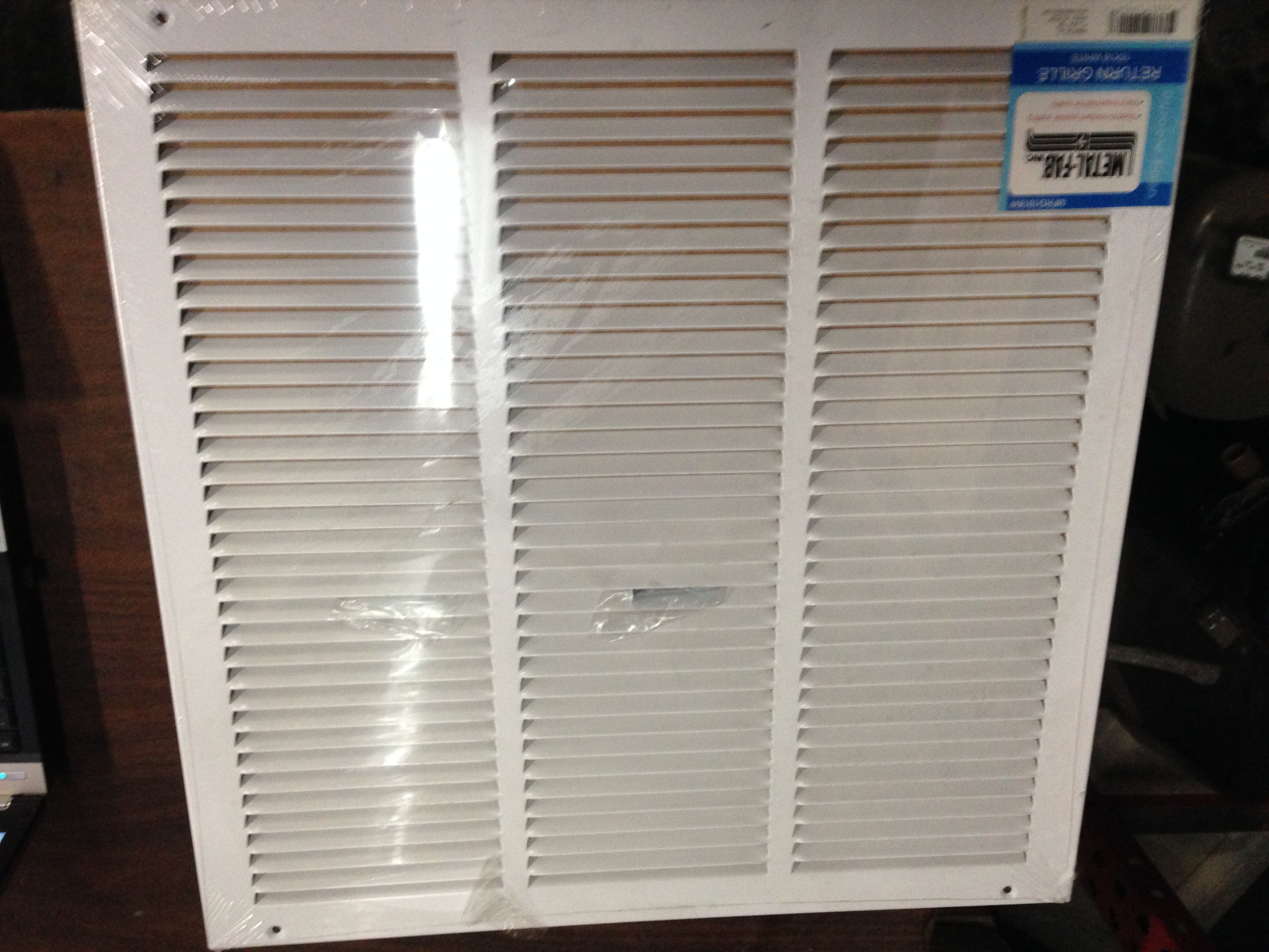18" X 18" RETURN AIR GRILLE, WHITE – Surplus City