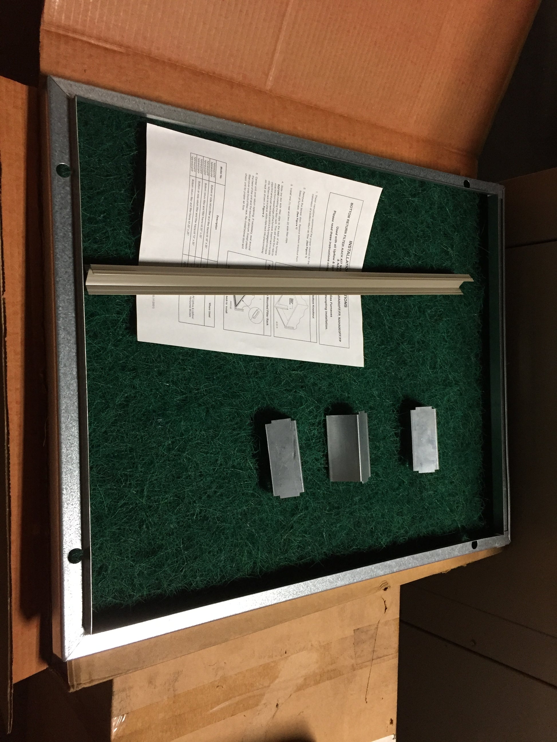 20" X 25" X 1" BOTTOM RETURN FILTER RACK W/FILTER – Surplus City