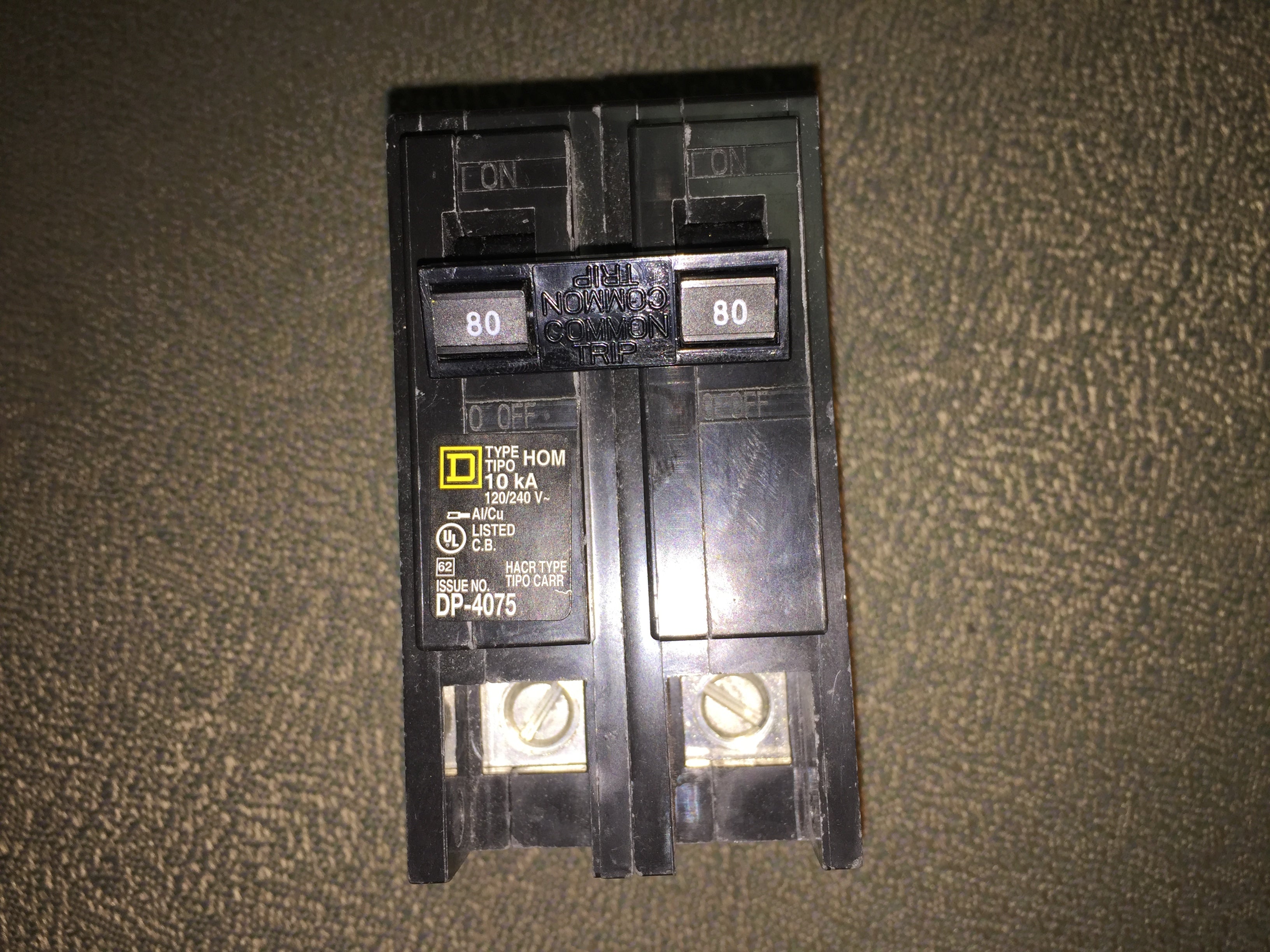 2 Pole 80 Amp Circuit Breaker 120/240V – Surplus City