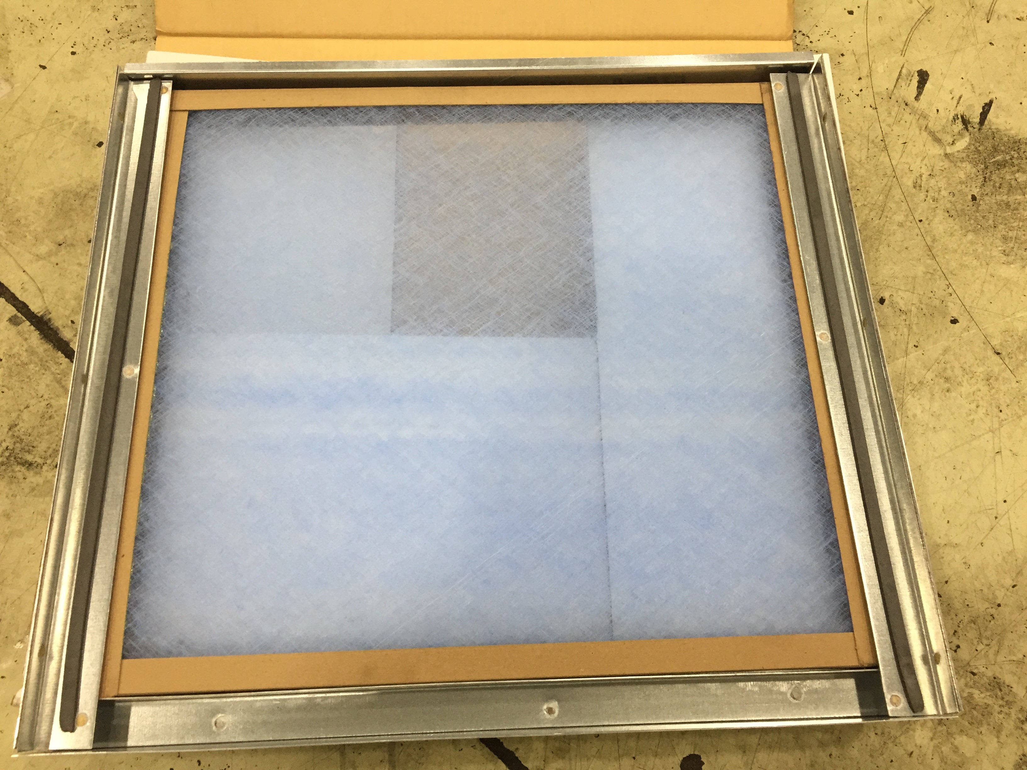 24 x 24" x 1" Fixed Filter Rack With Hinged Front Door For Trane/Ameri ...