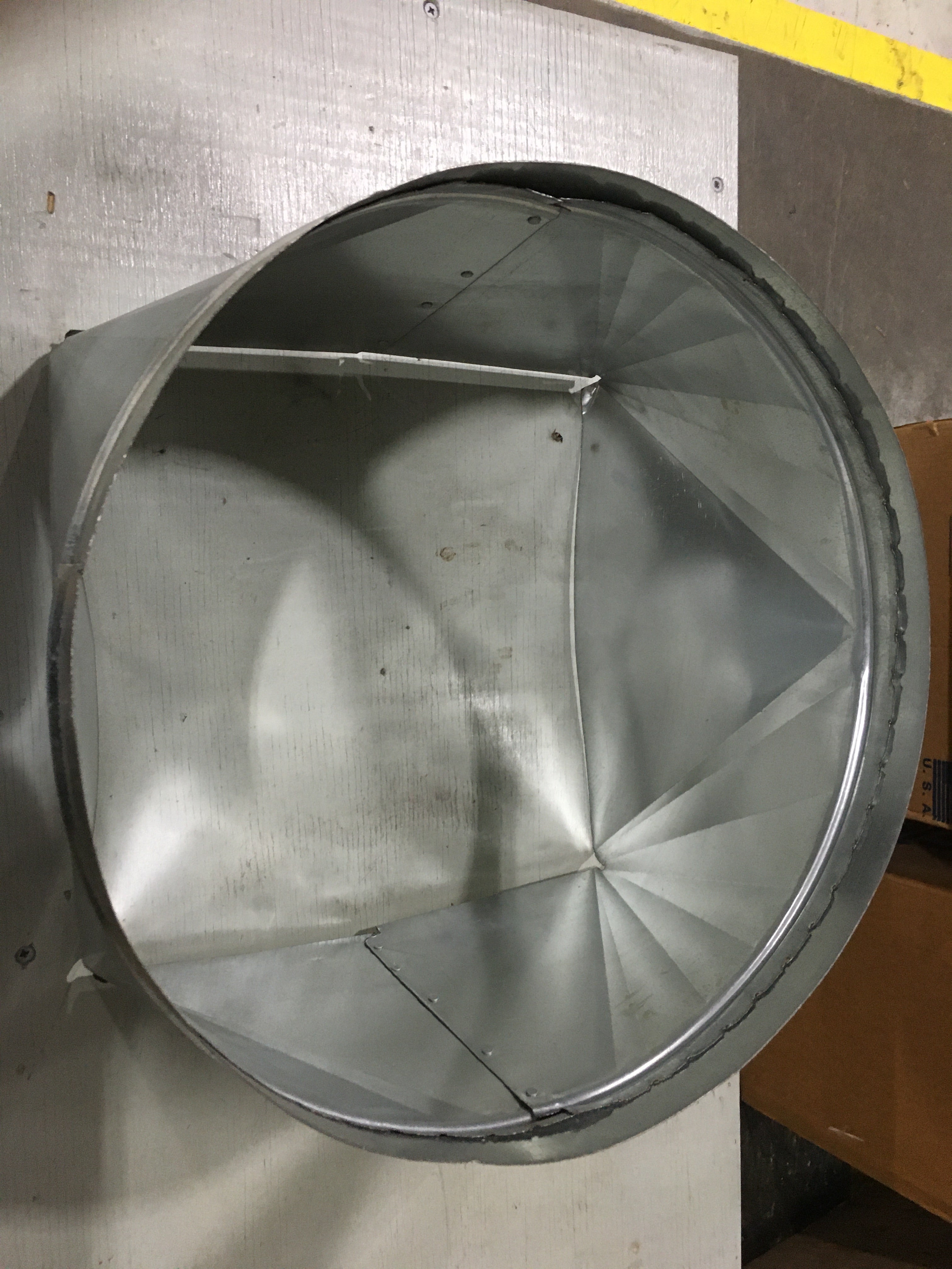 SQUARE TO ROUND DUCT ADAPTER 15"X15" SQAURE TO 18" ROUND – Surplus City