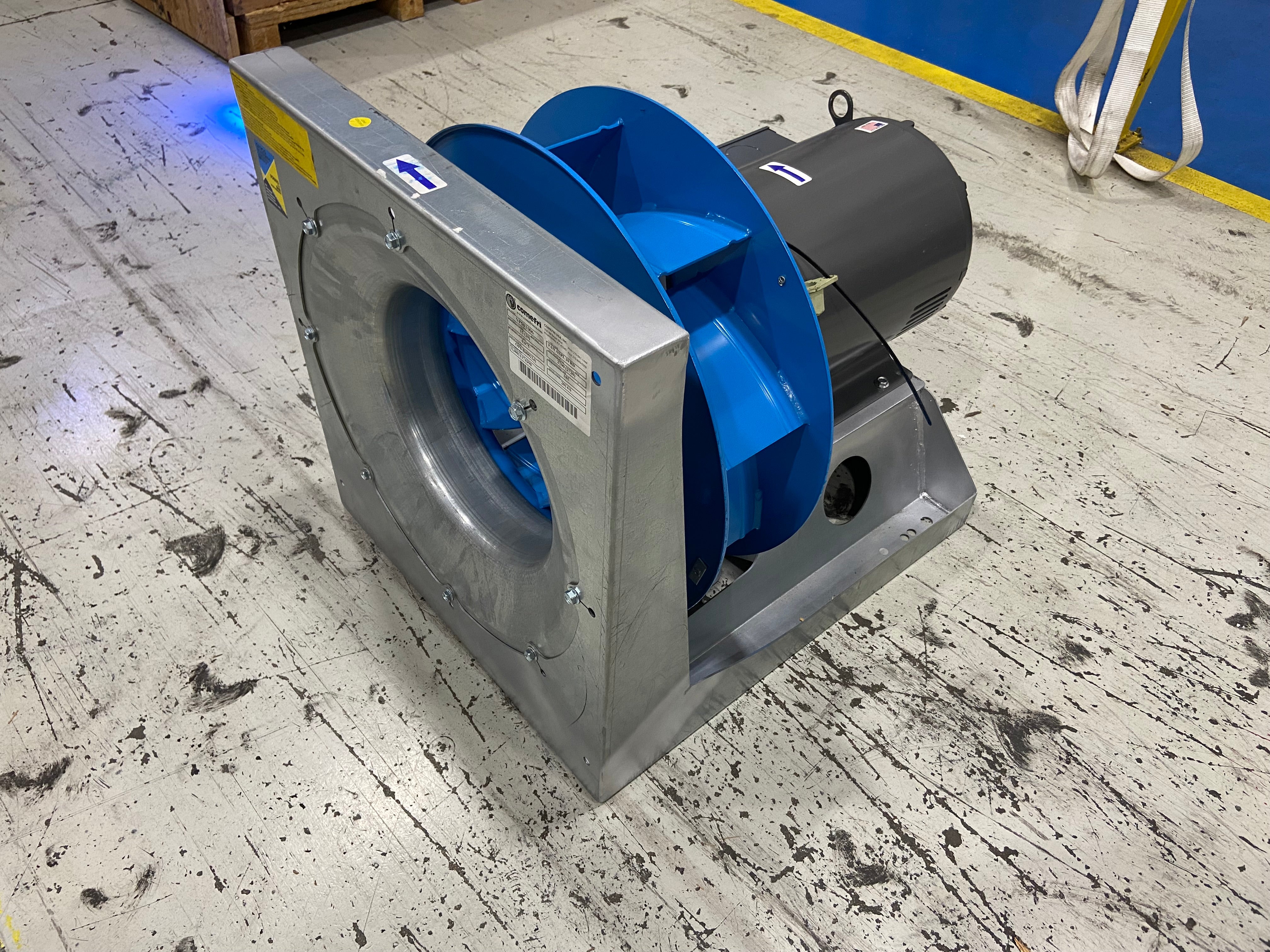 20" Single Inlet Direct Drive Plenum Fan w/15HP 208 Volt Motor RPM 270 ...