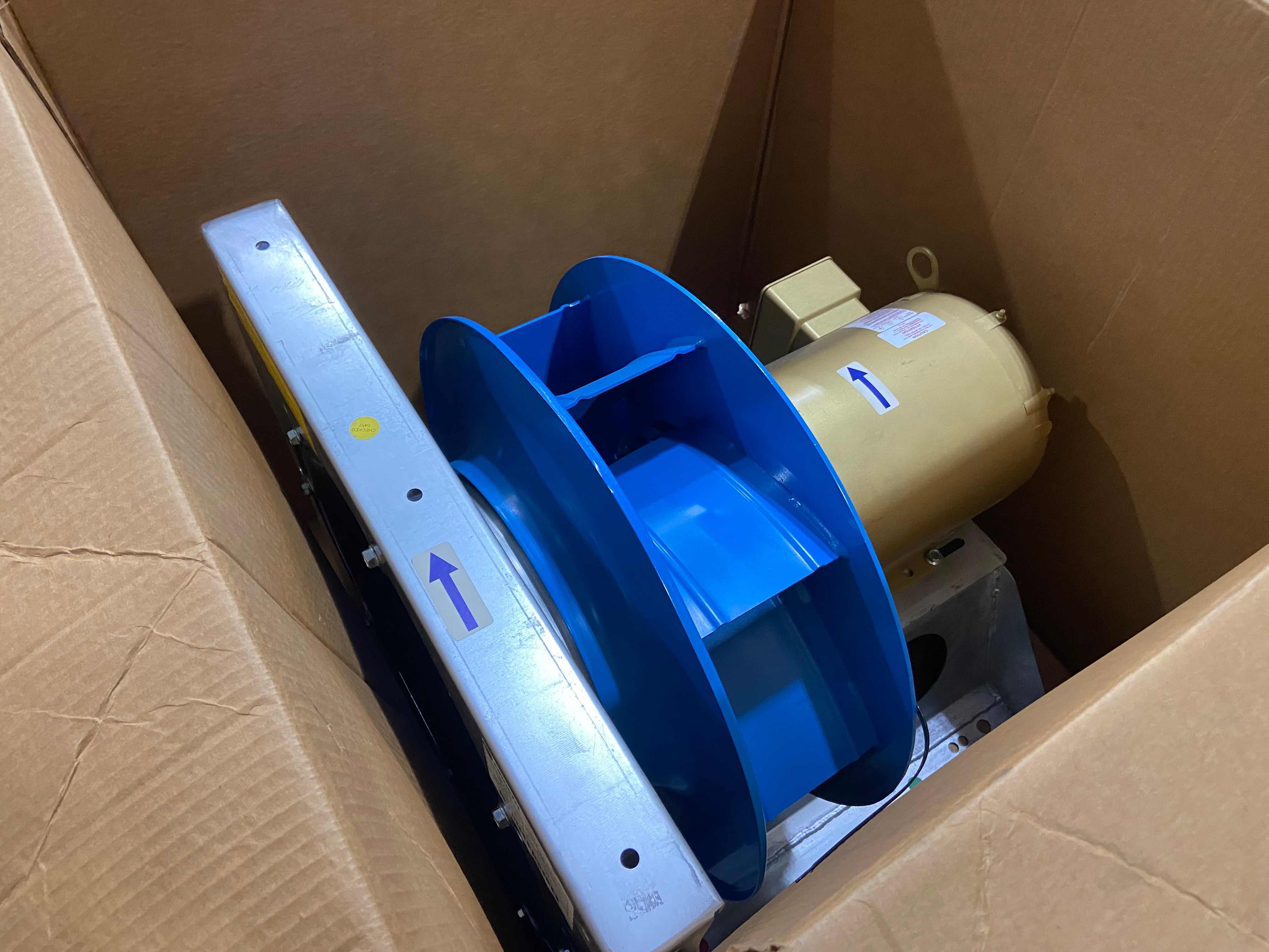 20 Single Inlet Direct Drive Plenum Fan w/10HP 575 Volt Motor RPM 2360 ...
