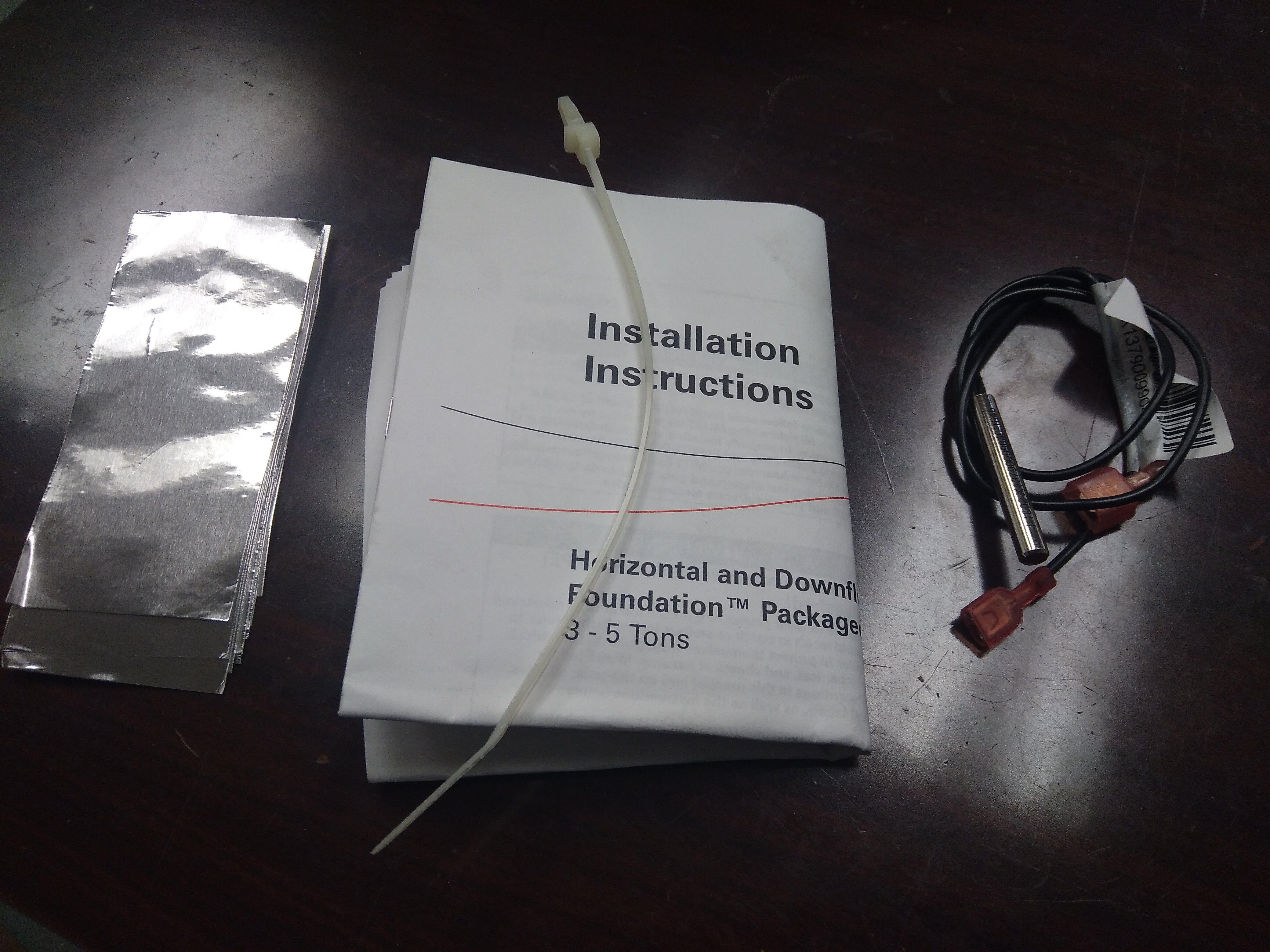 ACCESSORY KIT FOR HORIZONTAL AND DOWNFLOW ECONOMIZER FOR 3-5 TON "FOUN ...