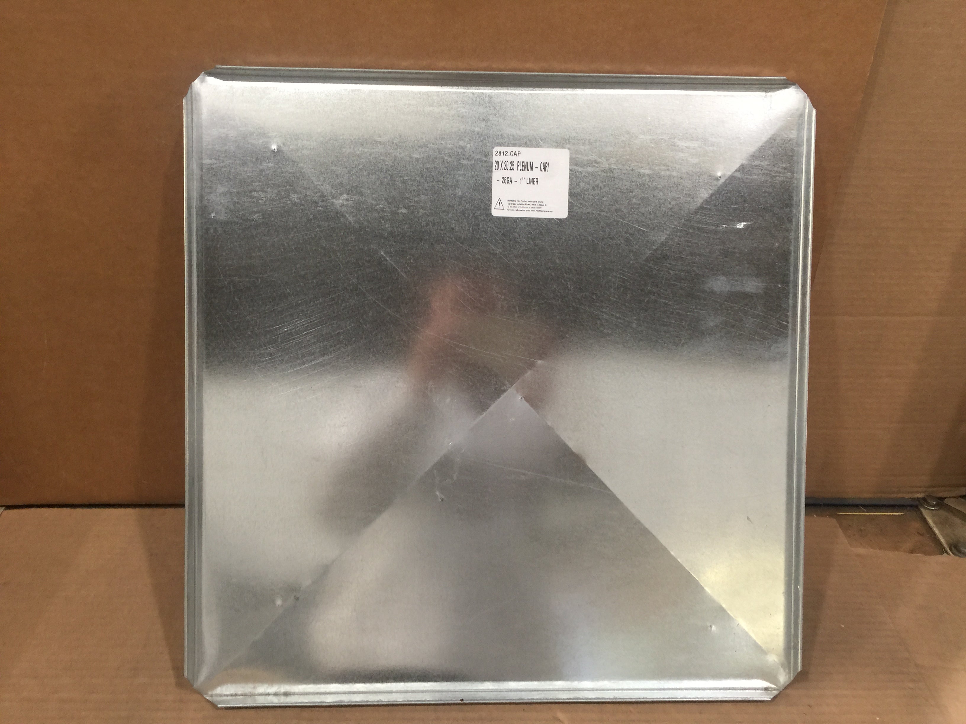 20 X 20-1/4" PLENUM CAP; 1' INSULATED LINER, 26 GAUGE – Surplus City