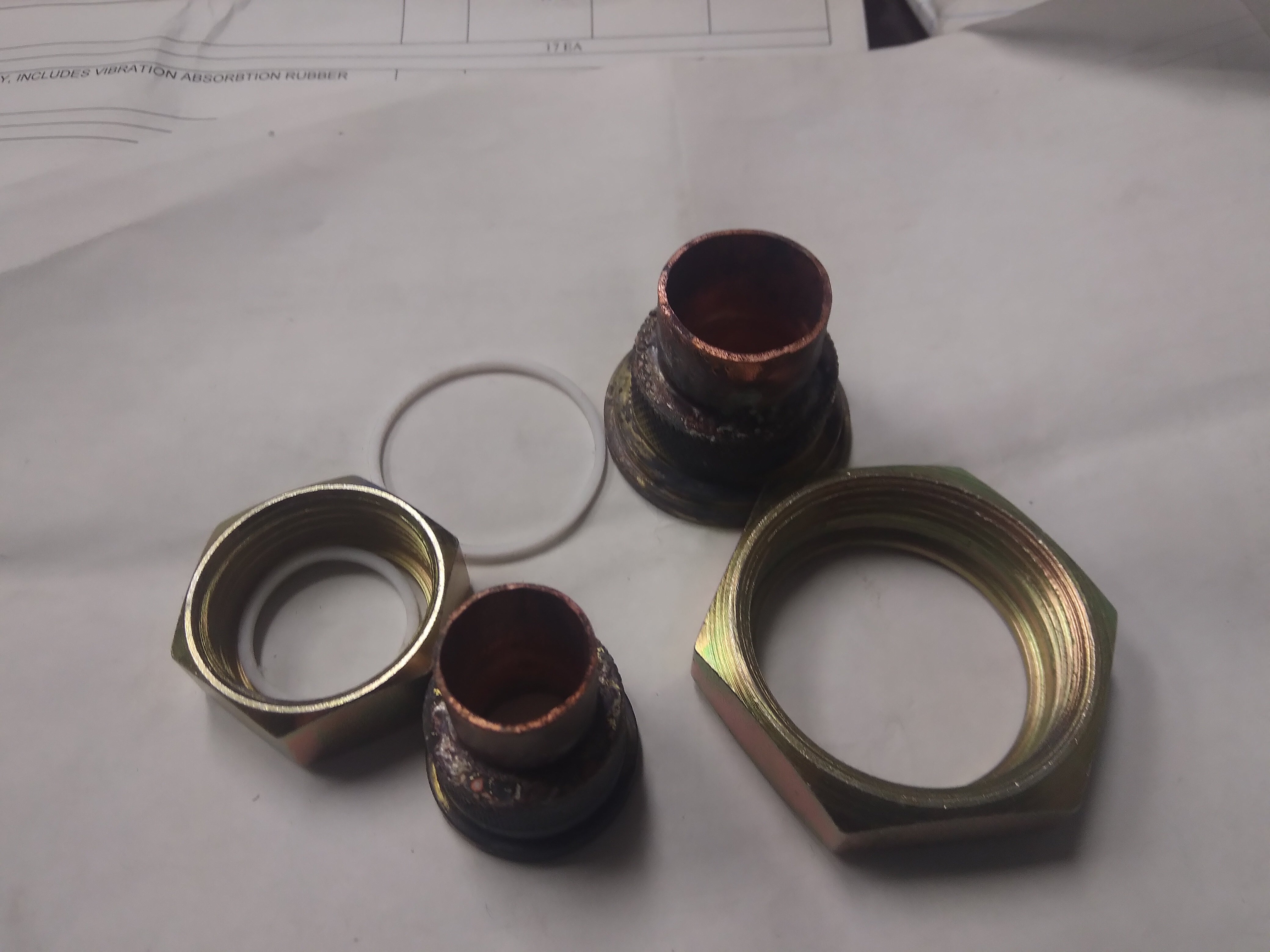 ROTO LOCK TO BRAZE CONNECTION ADAPTER FOR 2 CYLINDER CONPRESSORS ...