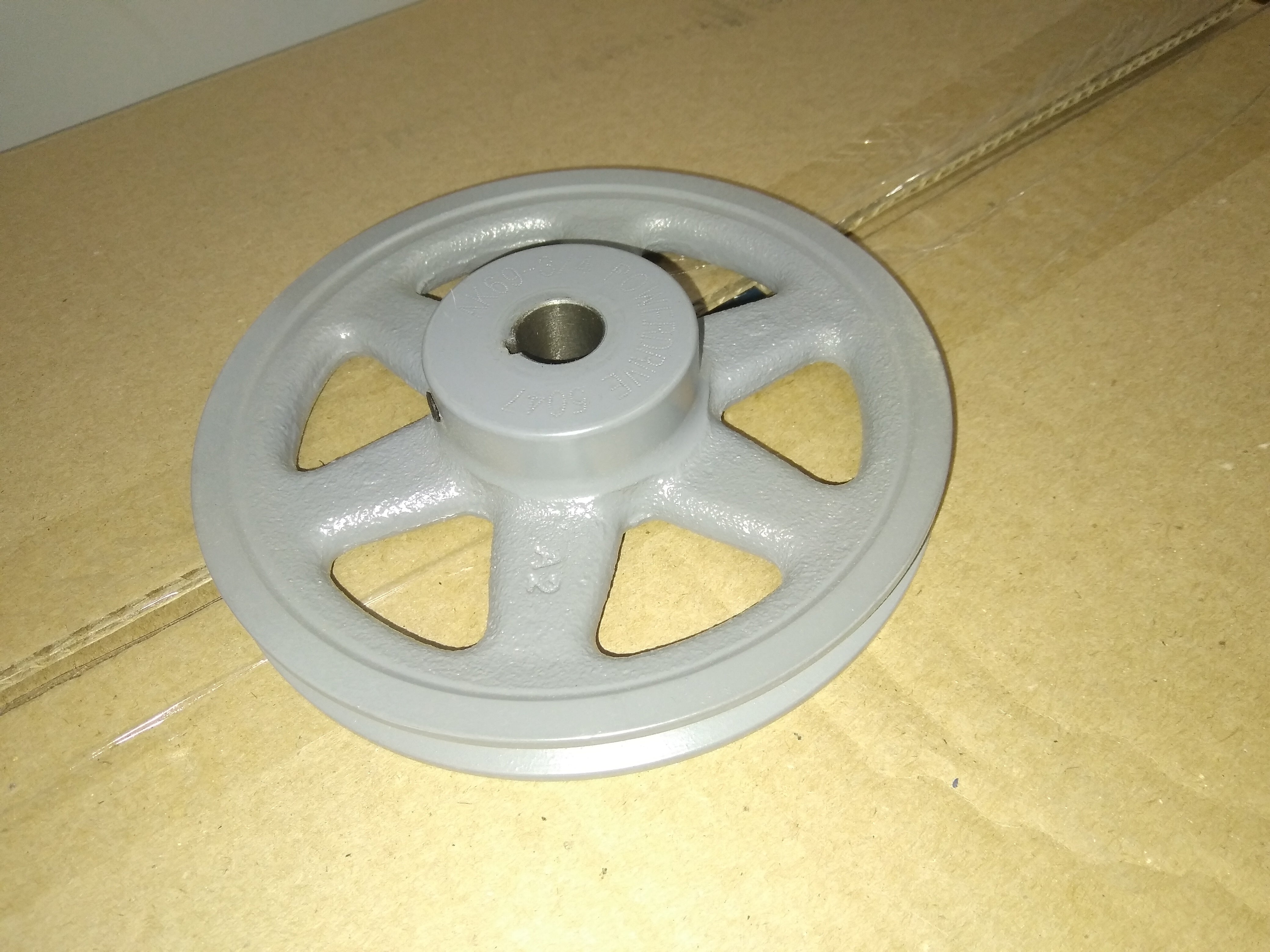 6-3/4" DIA SINGLE GROOVE PULLEY 3/4" BORE KEYED WITH SET SCREW ...