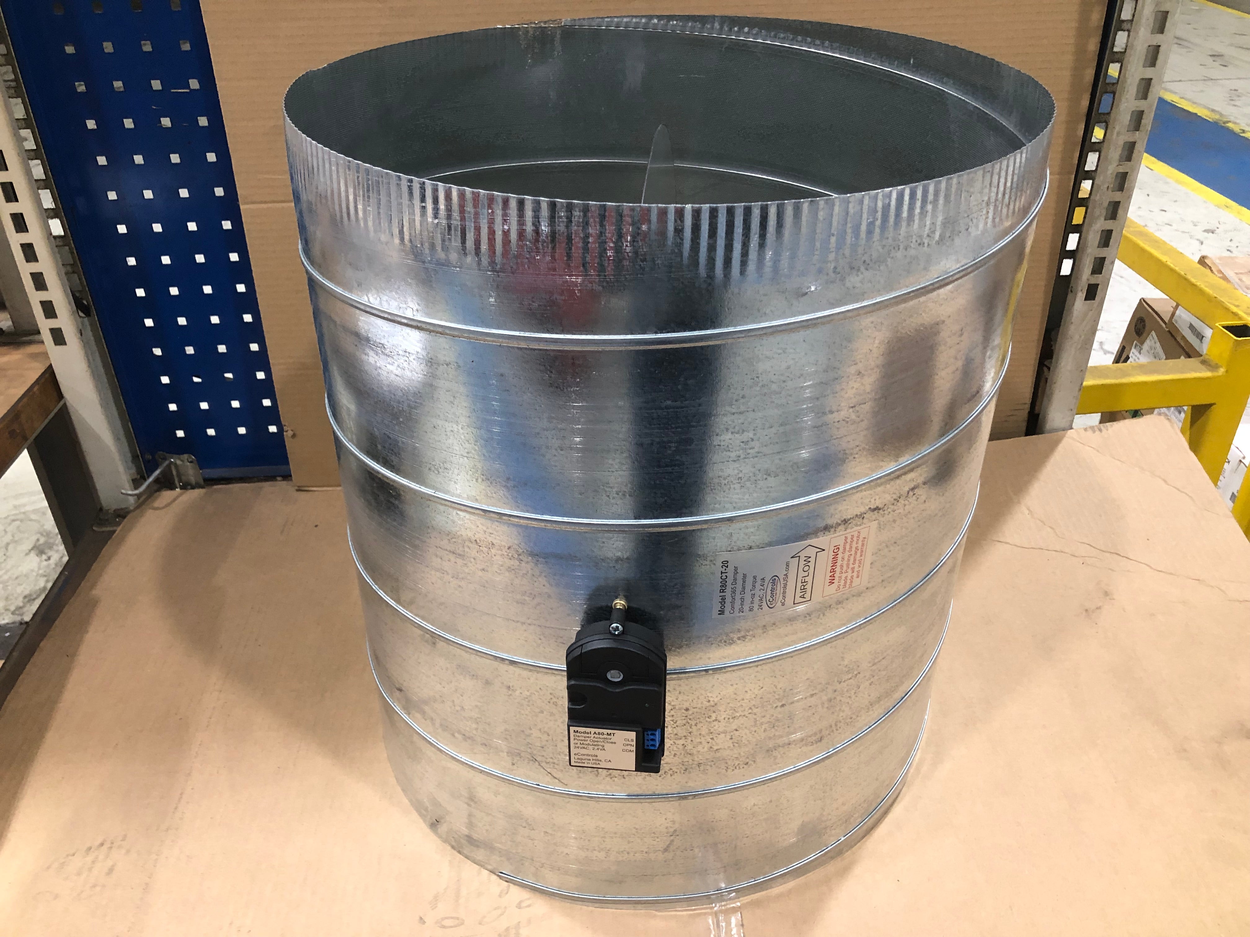 20" DIAMETER WIRED MODULATING DAMPER WITH ACTUATOR, 24VAC – Surplus City