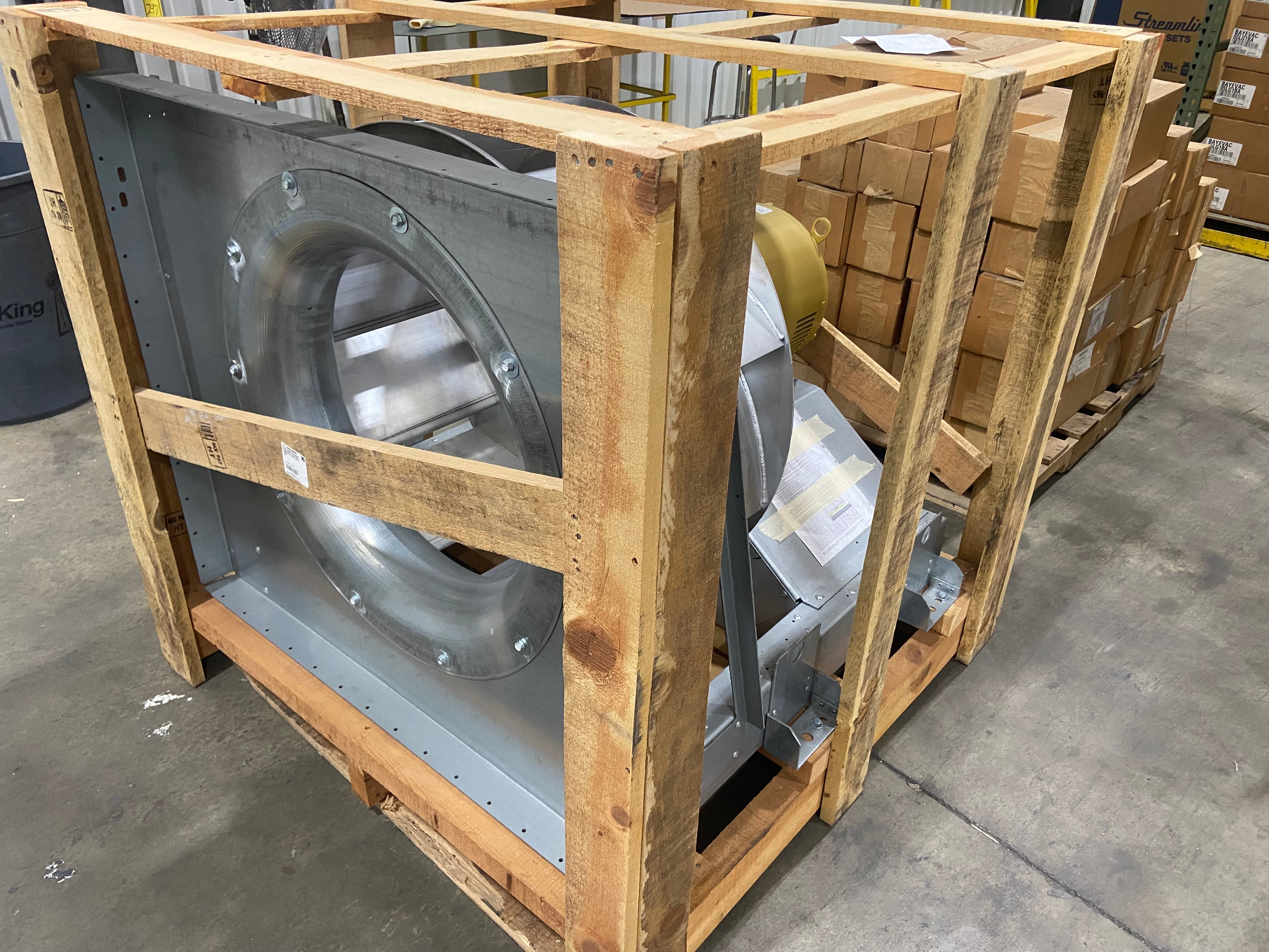 34 Single Inlet Direct Drive Plenum Fan W/25HP 208-460 Volt 3 Ph Motor ...