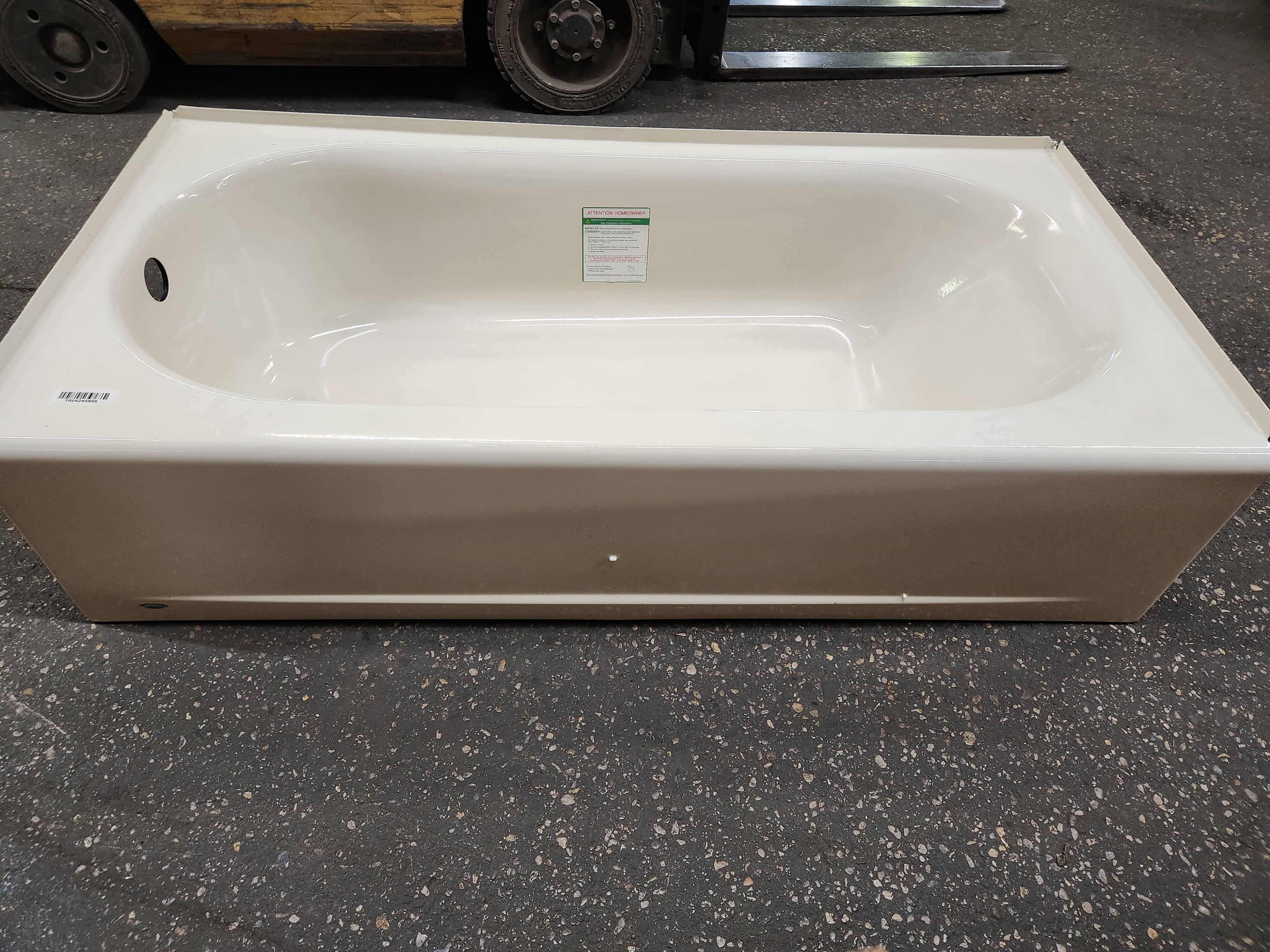PRINCETON 60" X 30" SOAKER ALCOVE BATHTUB WITH LEFT DRAIN IN BONE ...