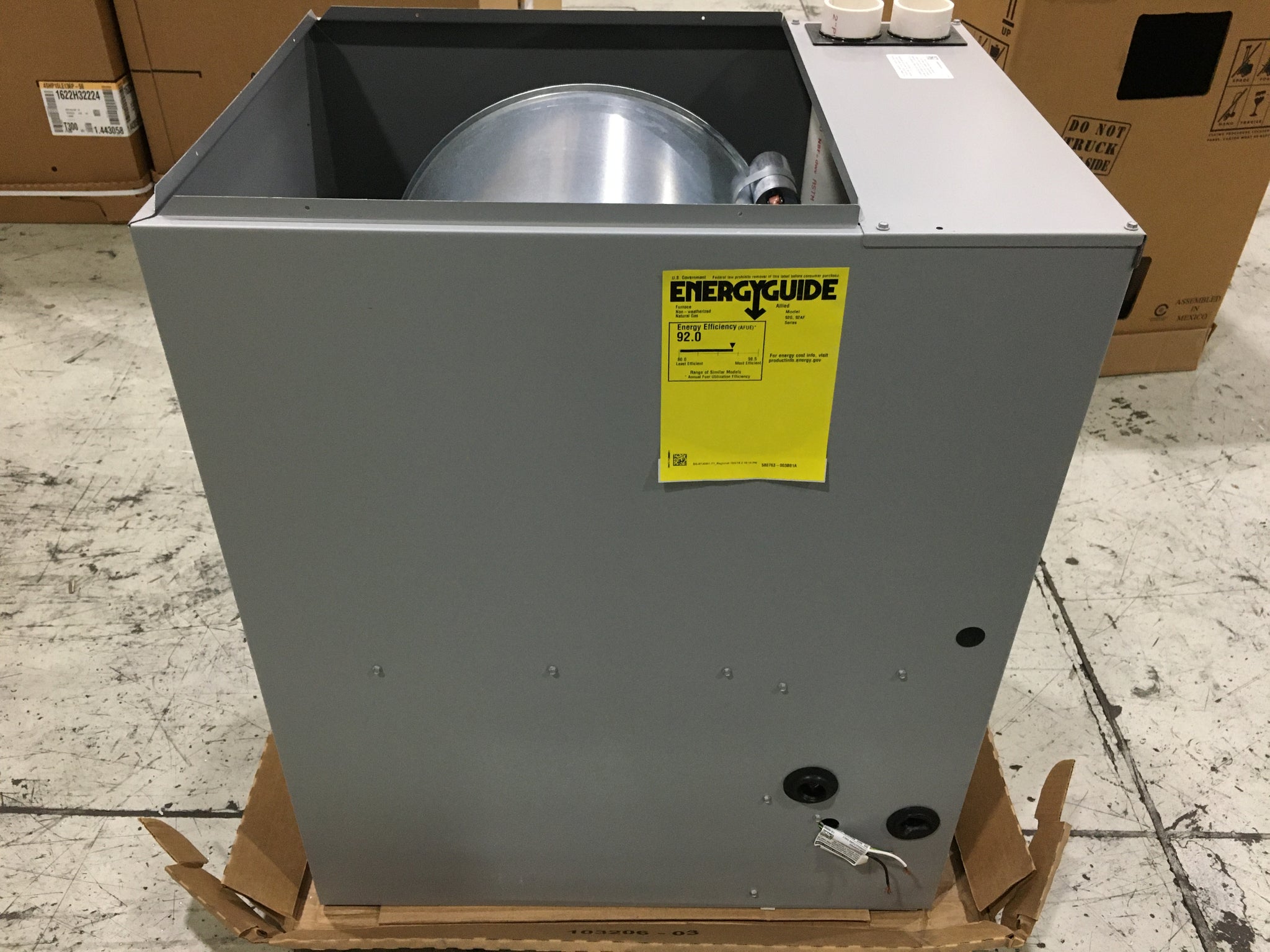 110000 Btu Single-Stage Downflow PSC Multi Speed Gas Furnace 92% Afue ...