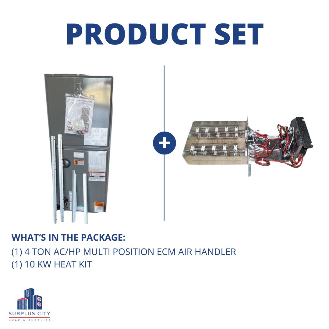 4 Ton AC/HP Multiposition ECM Air Handler With 10 Kw Heat Kit, 208-230 ...