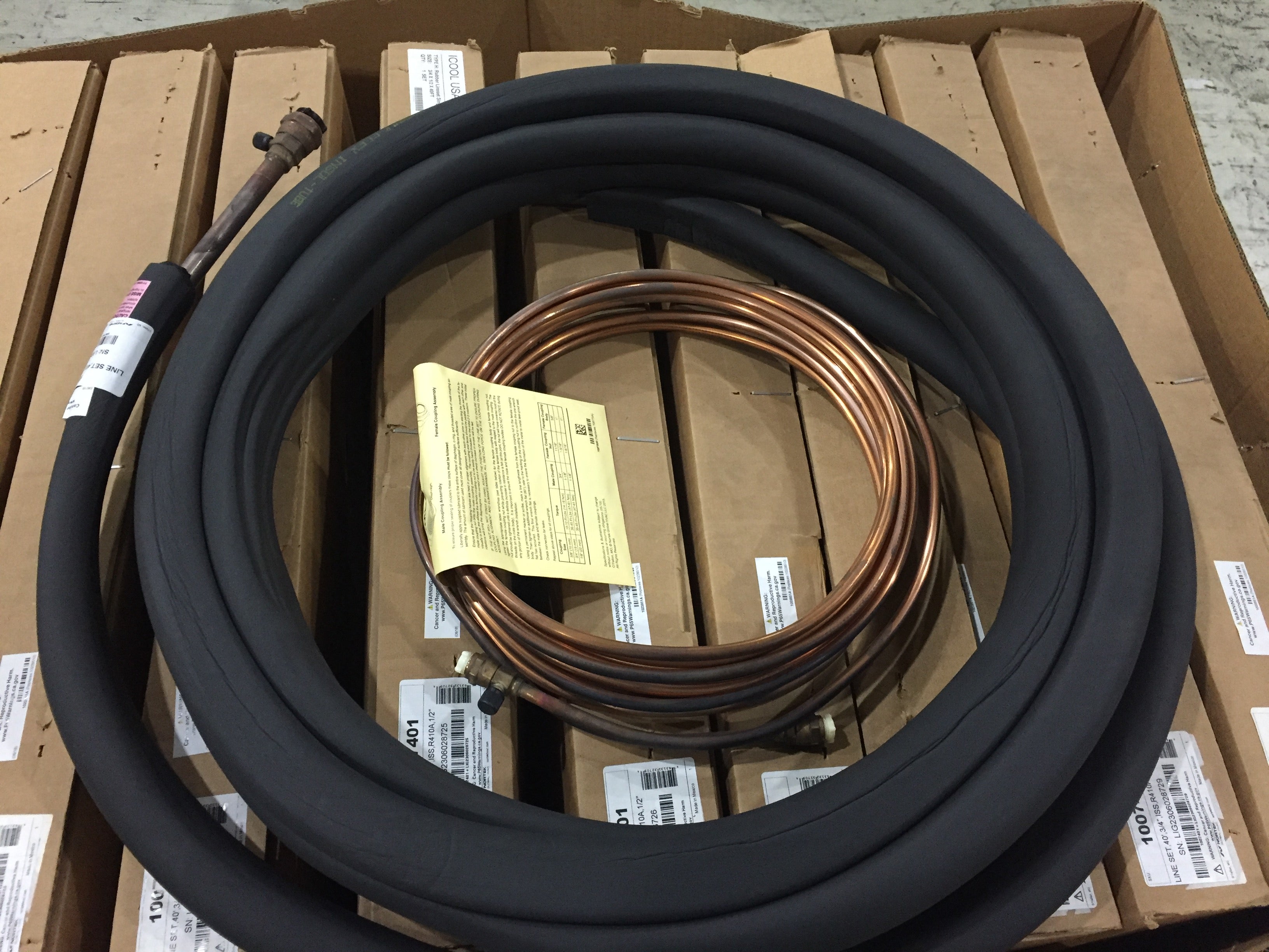 3/8 X 3/4" X 1/2" X 40 Ft Quick Connect Pre-Charged R-410A Line Set ...