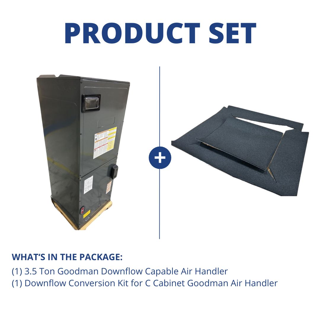 3.5 Ton Downflow Capable Air Handler R-410A with a Downflow Kit ...