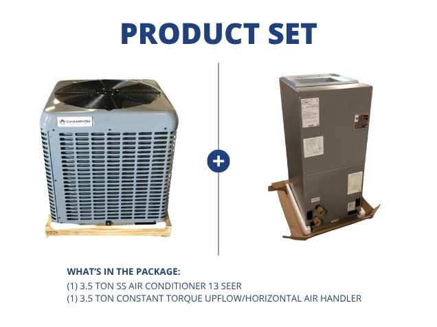 3.5 Ton SS Air Conditioner 13 SEER and 3.5 Ton Constant Torque Upflow ...