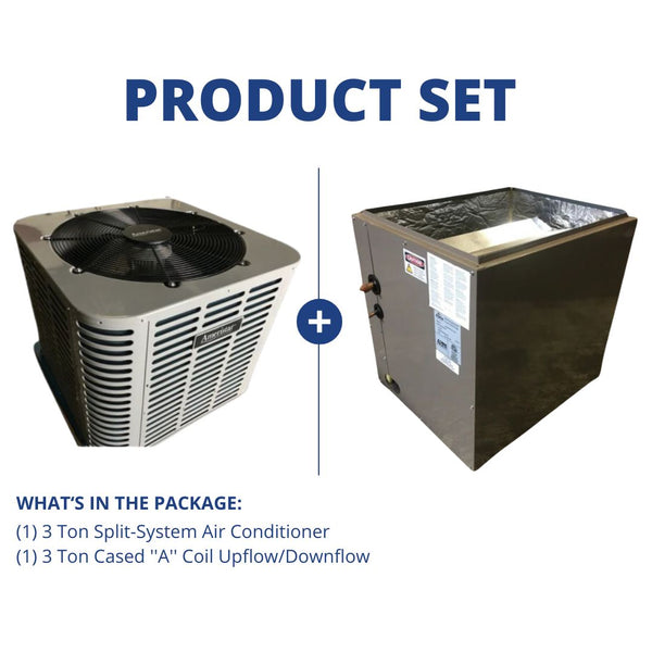 3 Ton Split-System Air Conditioner With 3 Ton Evap Coil, 208-230/60/1 ...