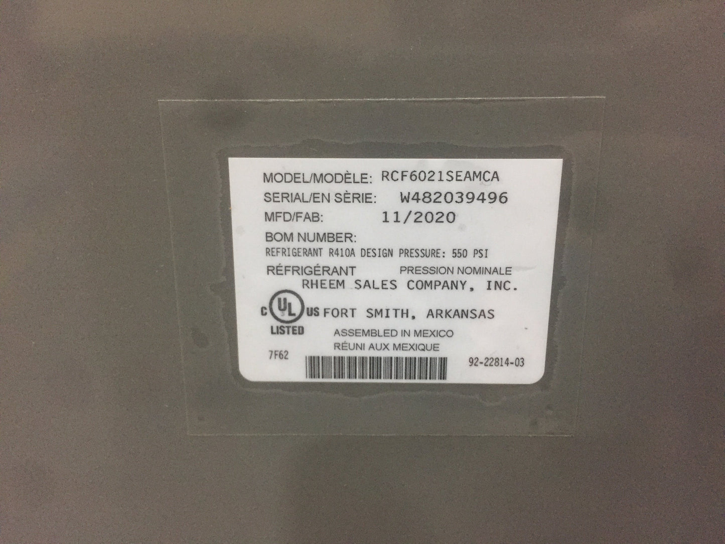 100,000 BTU Ultra Low NOx Up/Horz Gas Furnace 80%, 5 Ton SS Comm Comp ...