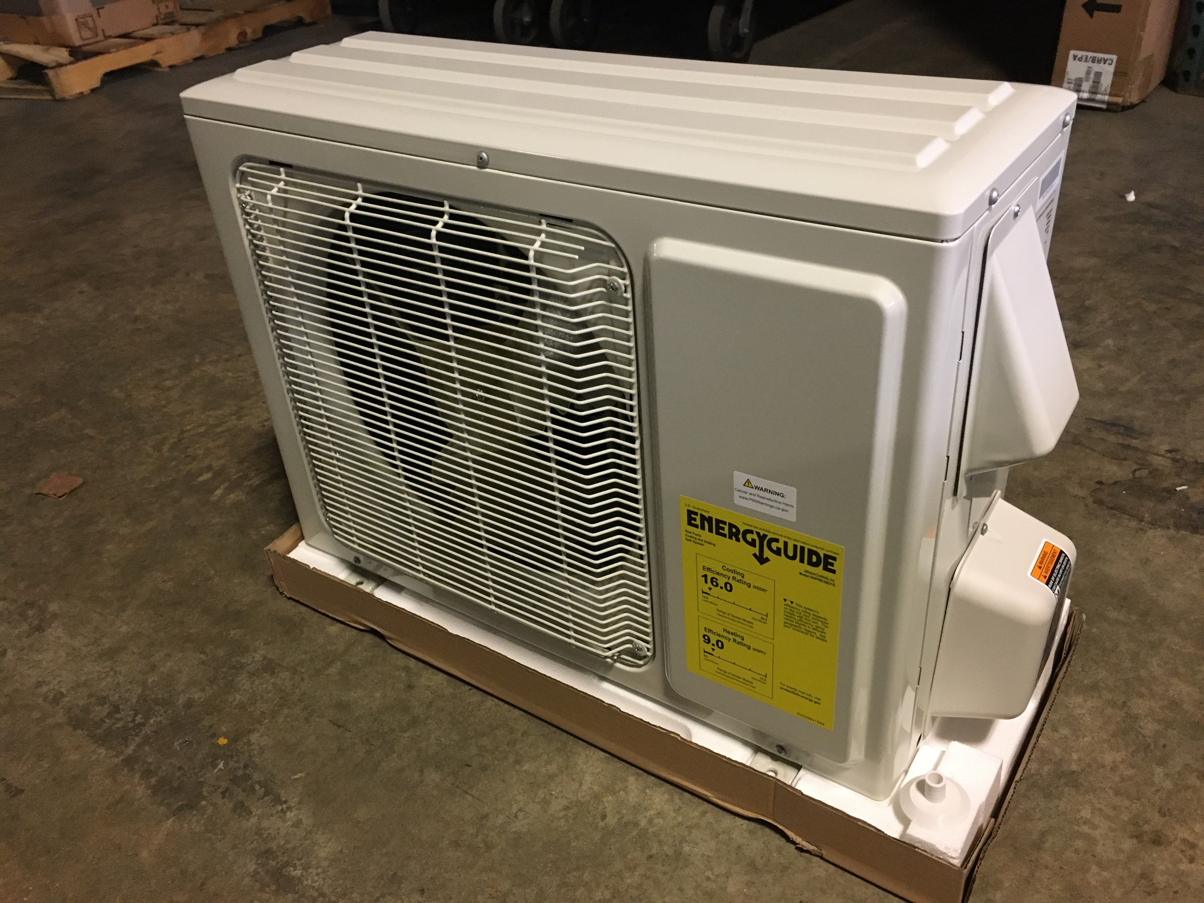 9,000 BTU Single-Zone Outdoor Heat Pump Mini Split Unit, 16 SEER 208-2 ...
